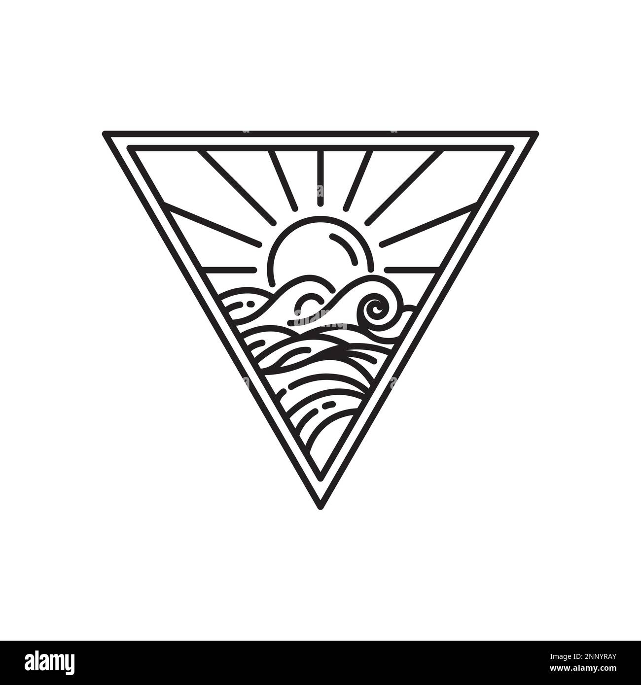 Triangle with line Stock Vector Images - Alamy