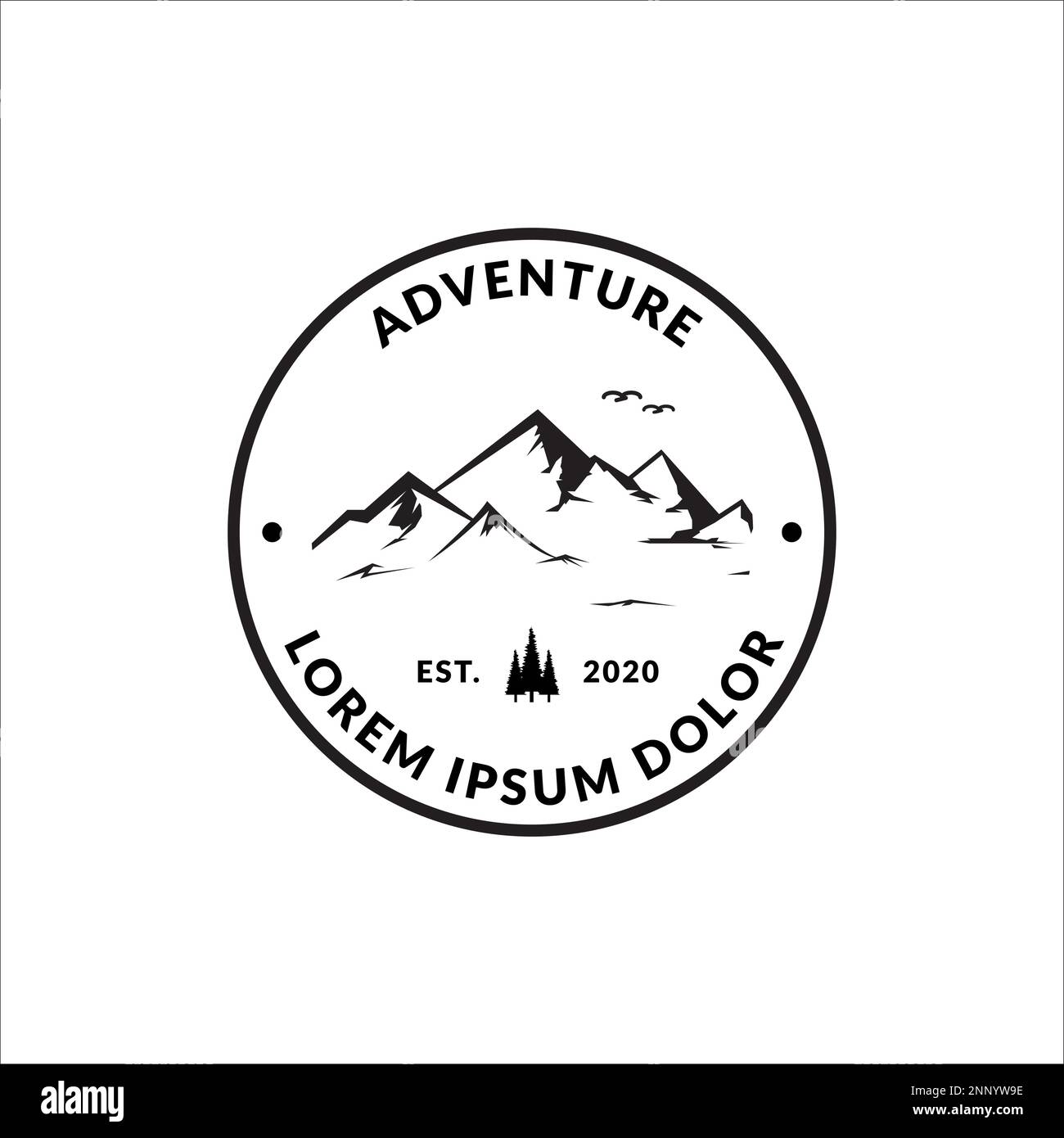 Outdoor adventure travel badge Cut Out Stock Images & Pictures - Alamy