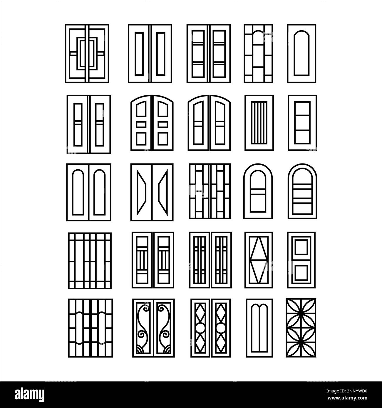 Decorative door Stock Vector Images - Alamy