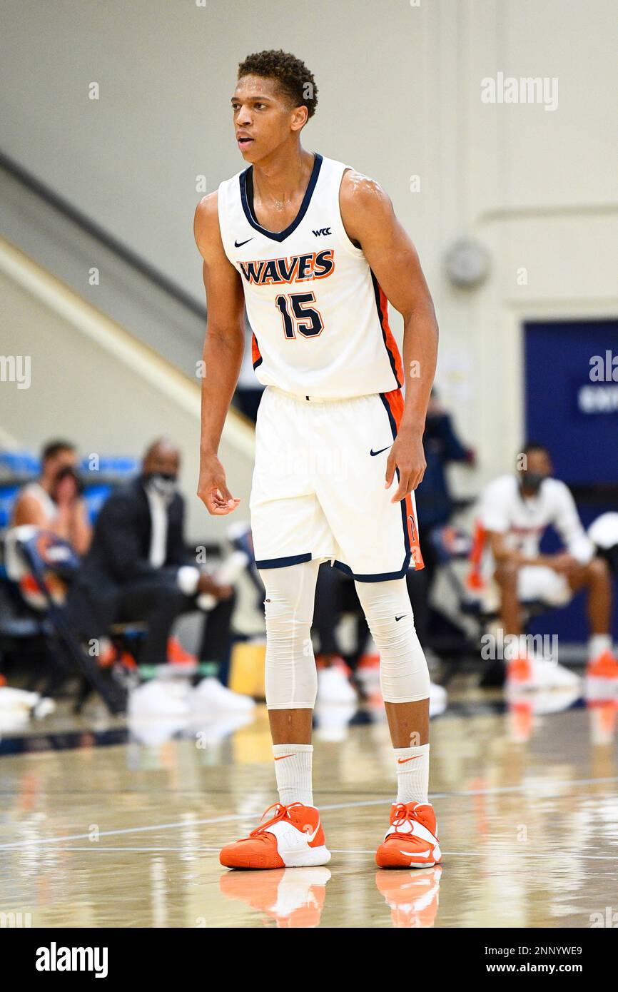 MALIBU, CA - JANUARY 30: Pepperdine forward Kessler Edwards (15) looks ...