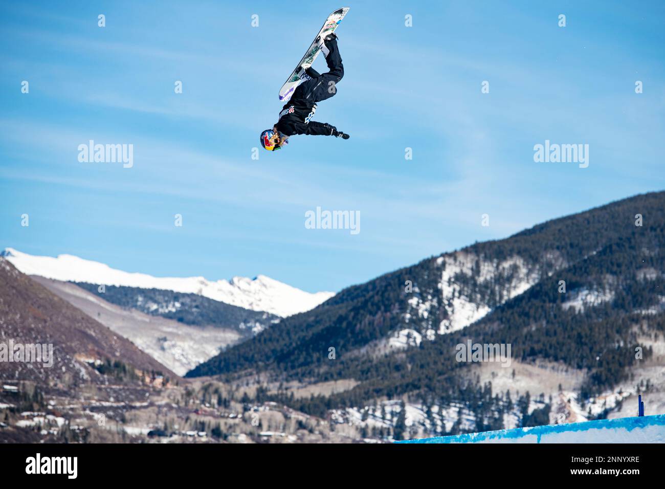 Austrian snowboarder Anna Gasser competes in the women's snowboard big ...