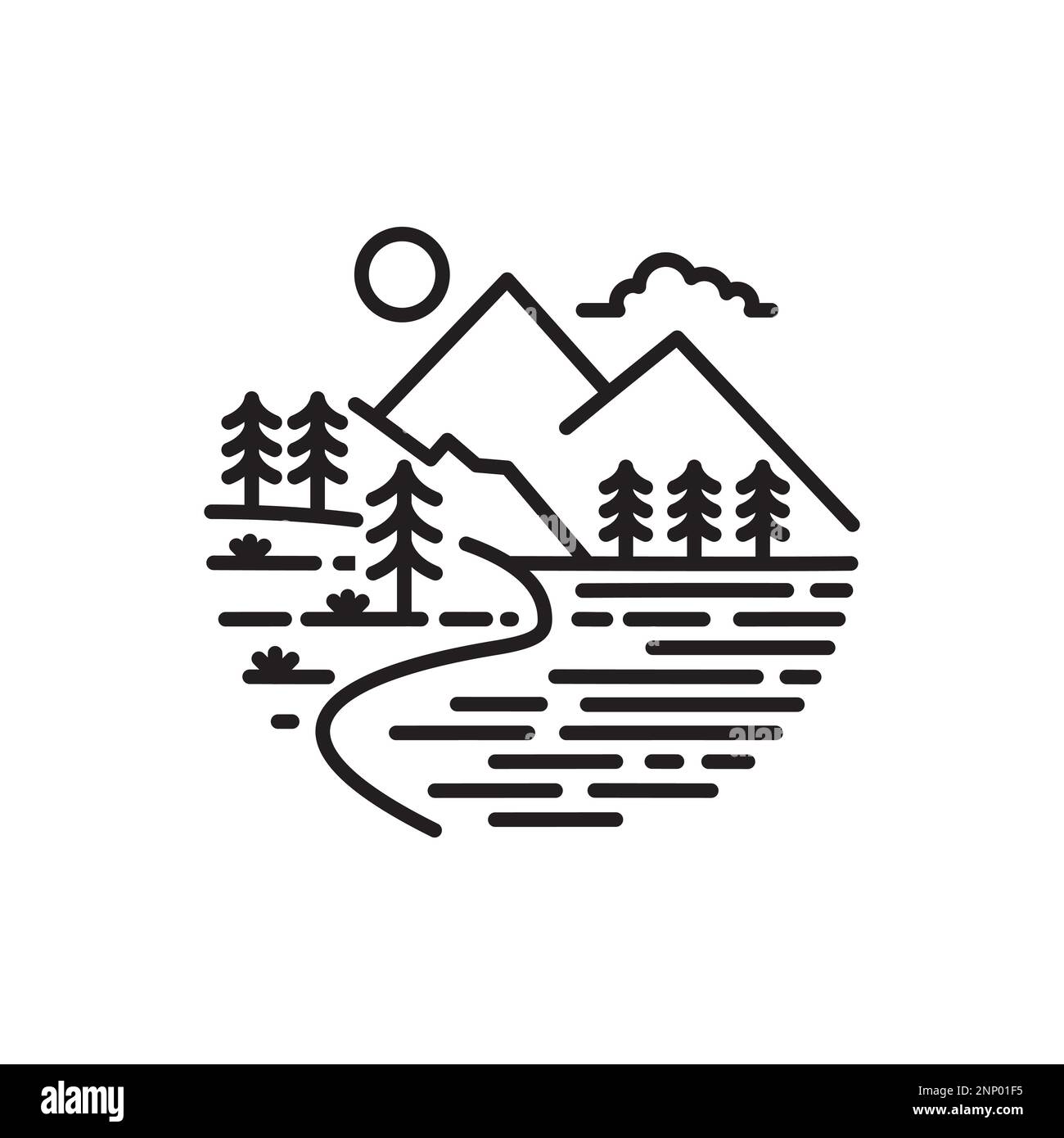 Nature outline design Stock Vector Images - Alamy