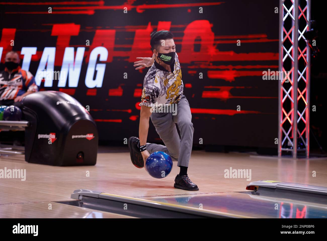 Darren Tang bowls during the PBA Tour Players West Regional ...