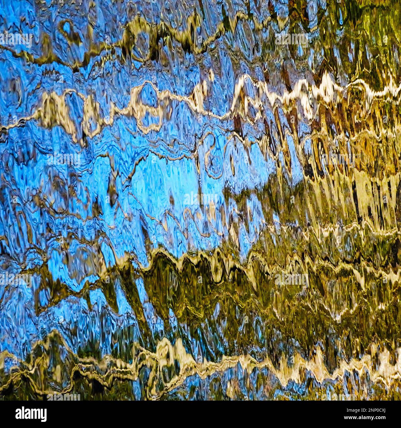 Abstract photograph of ripples and reflections in water Stock Photo - Alamy