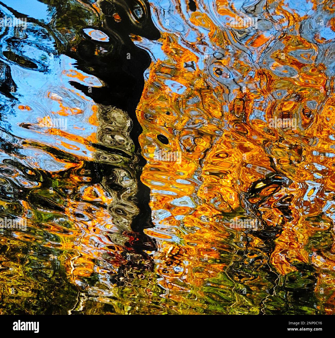 Abstract photograph of ripples and reflections in water Stock Photo - Alamy