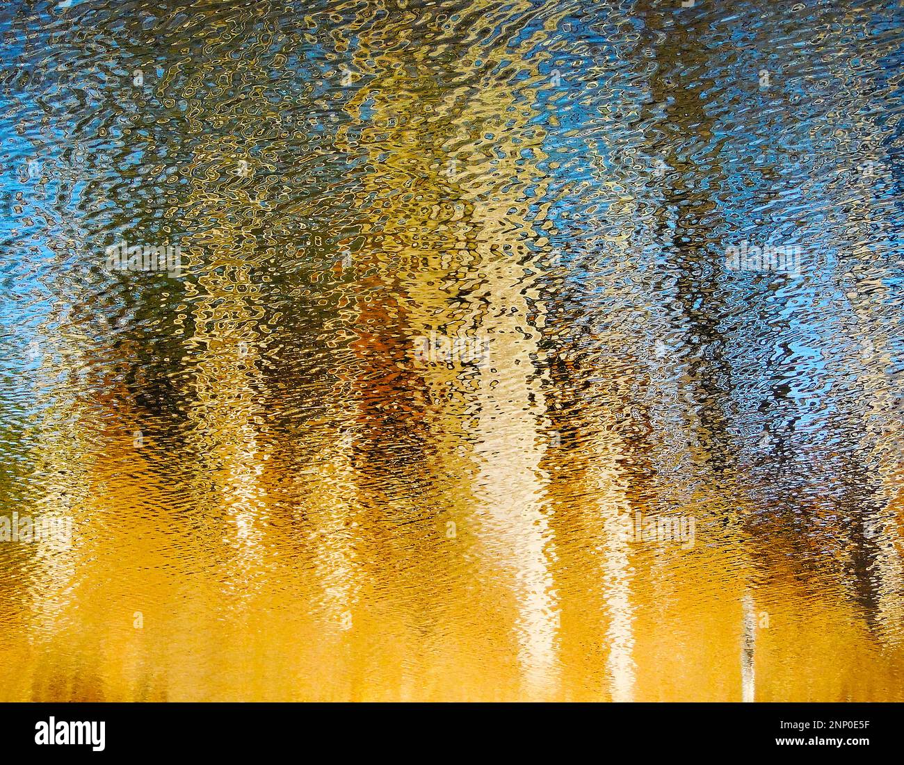 Abstract photograph of ripples and reflections in water Stock Photo - Alamy
