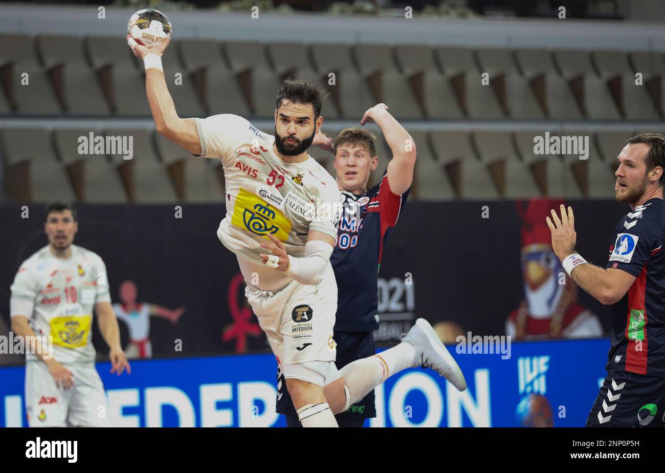 Spain's Ruben Marchan Criado shoots during the World Handball ...