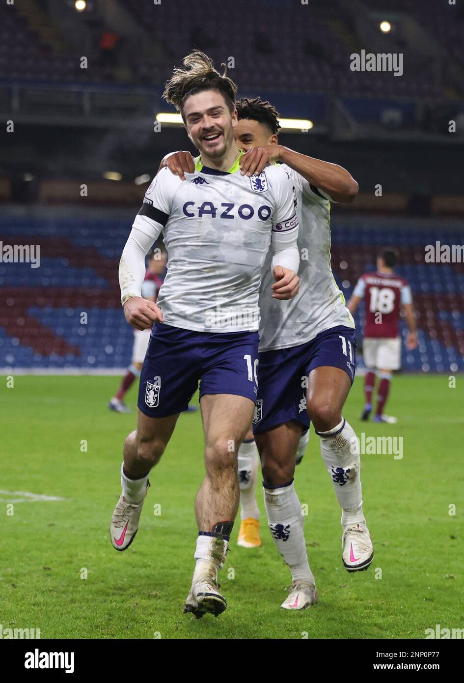 Aston Villa's Jack Grealish celebrates after scoring his side's second ...