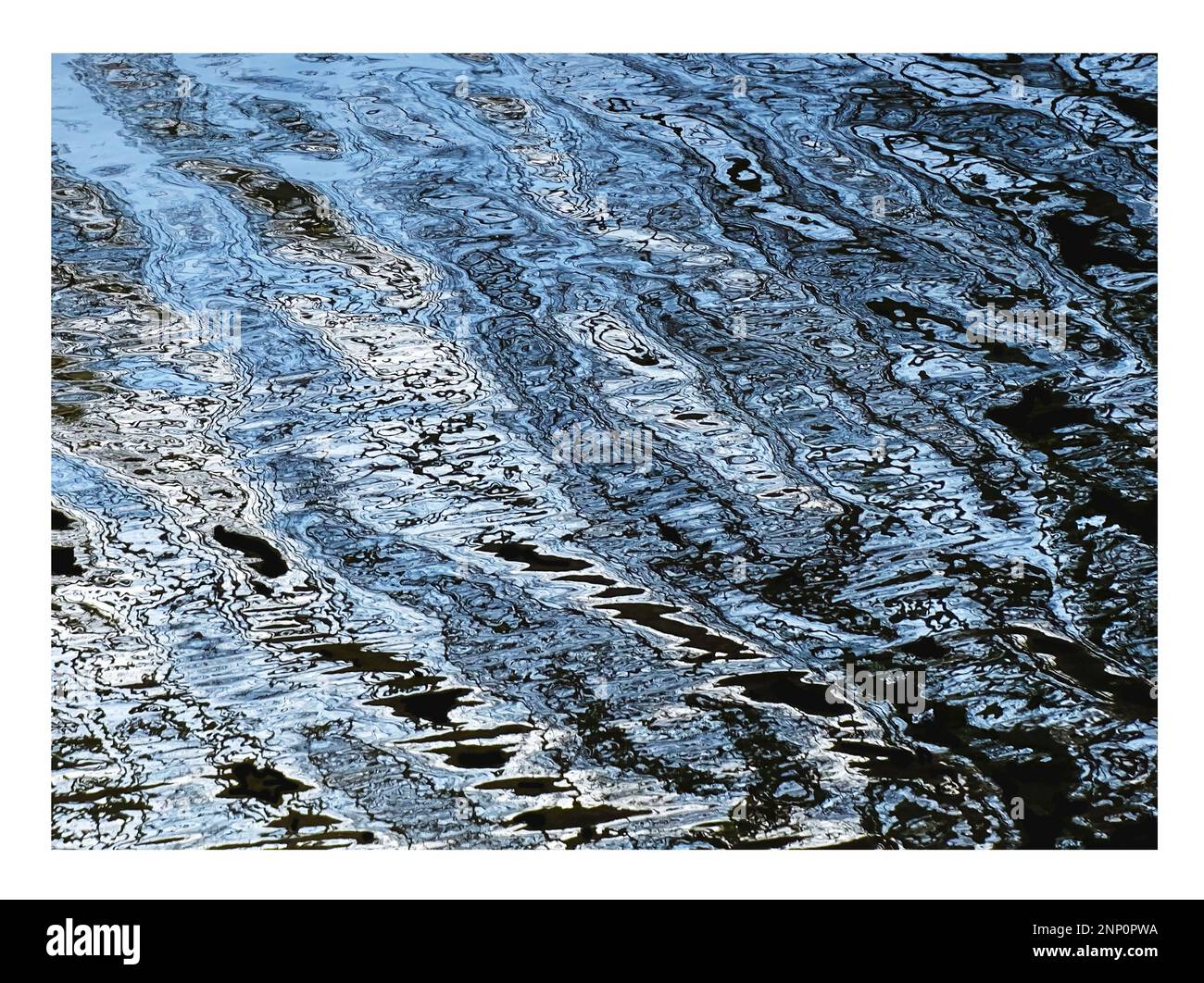 Abstract photograph of ripples and reflections in water Stock Photo - Alamy