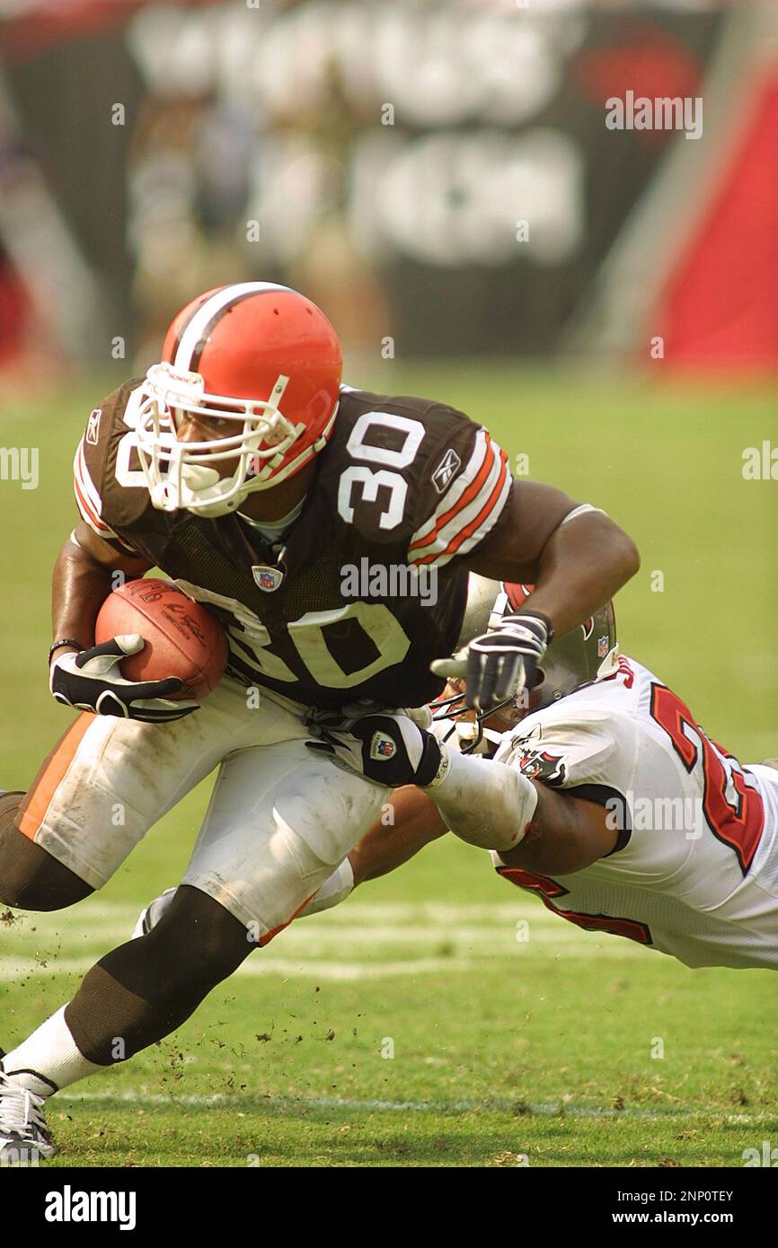 13 Oct 2002: Jamel White of the Cleveland Browns during the Browns 17-3 ...