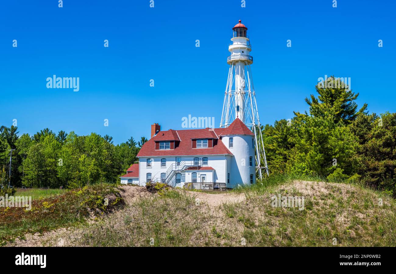 Rawley Point Lighthouse in Point Beach State Forest, Two Rivers ...