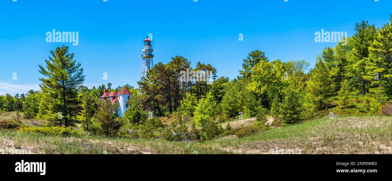 Rawley Point Lighthouse in Point Beach State Forest, Two Rivers ...