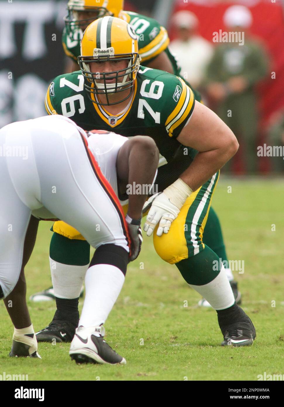 Green Bay Packers offensive guard Jeremy Zuttah (76) during the Bucs's ...