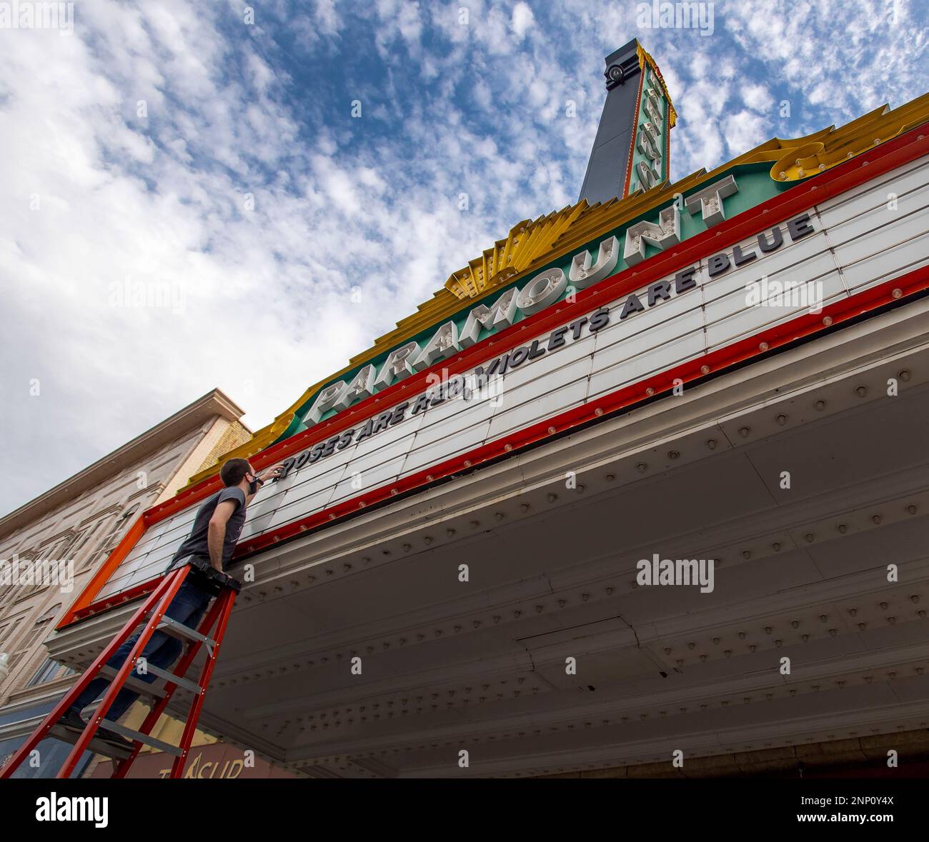 Troy Woodby with the Paramount Theatre on State Street in Bristol, Tenn ...