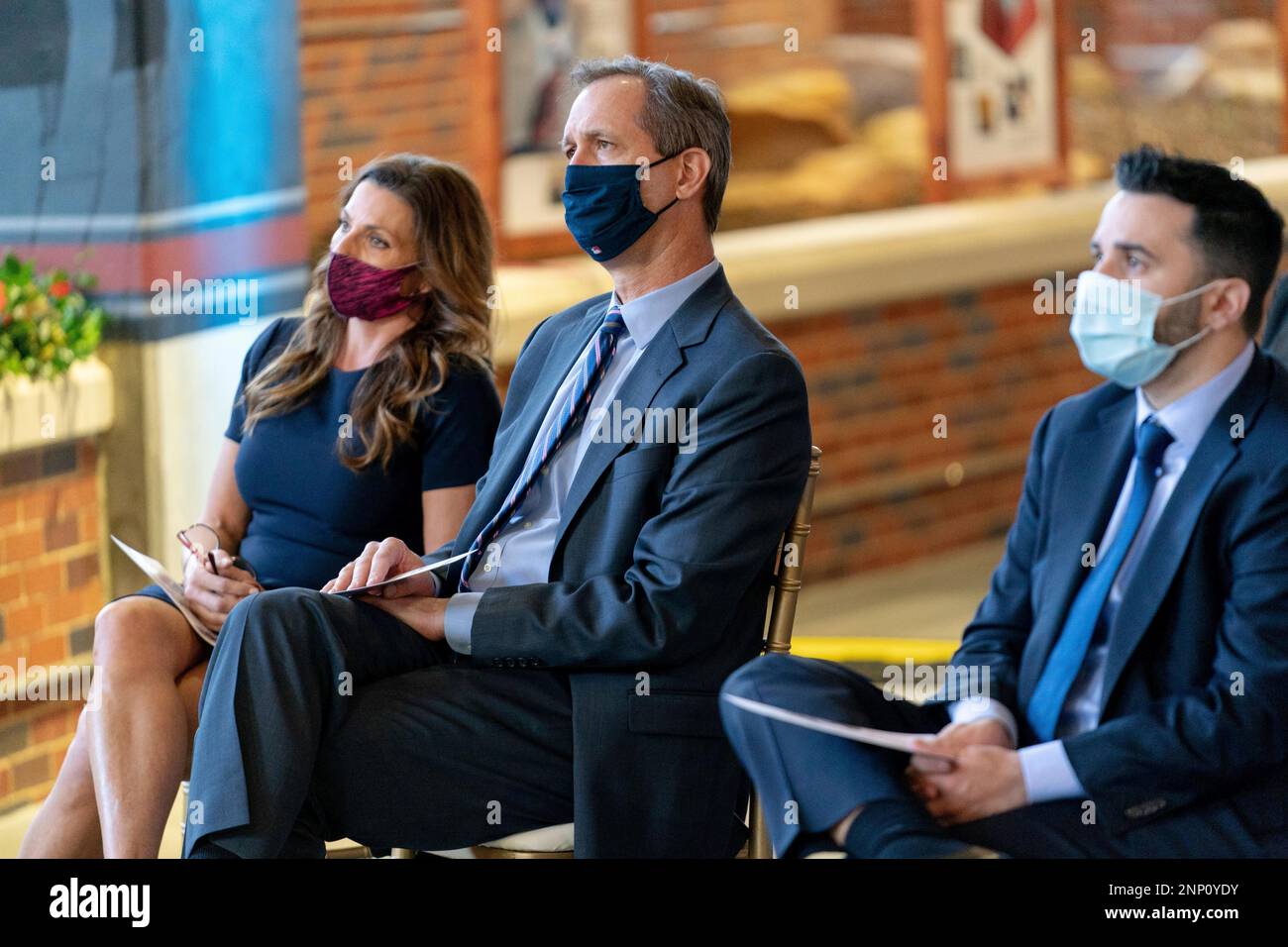 Atlanta Braves President Derek Schiller and his wife Kristin Schiller ...