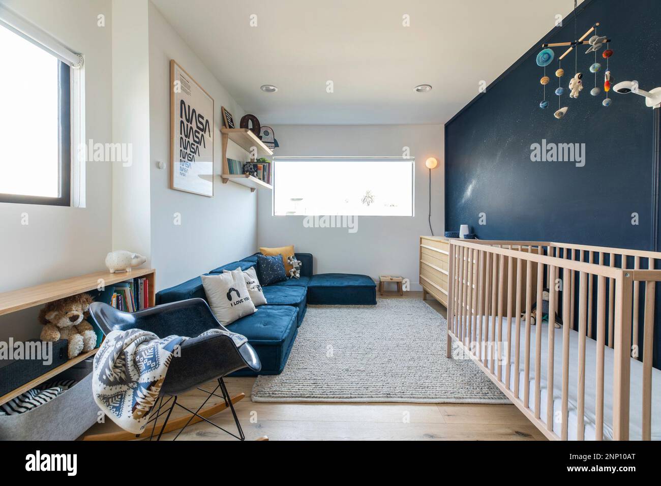 This image provided by Fernish shows an outer space inspired child's ...