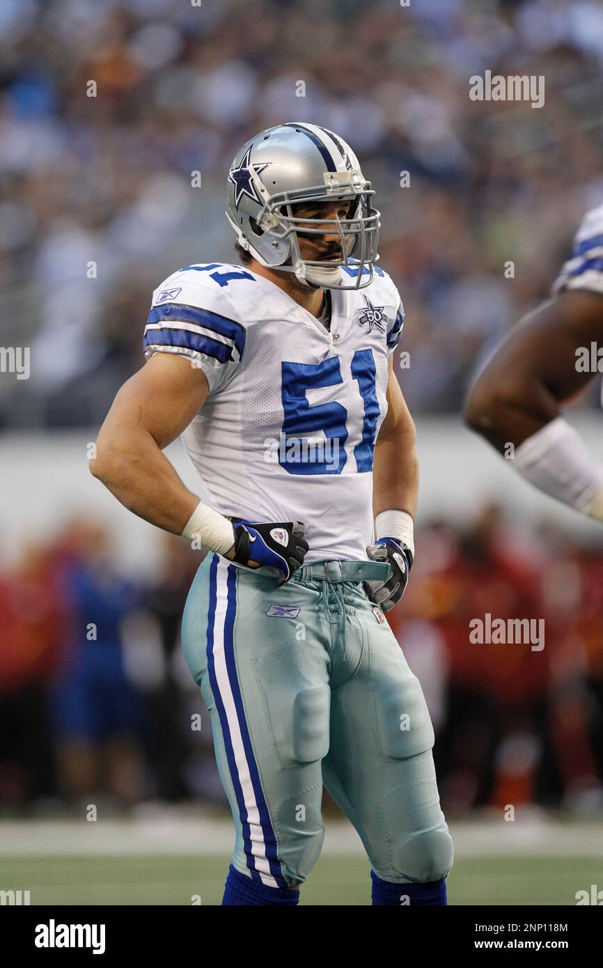 19 December 2010: Dallas linebacker Keith Brooking during a break in ...