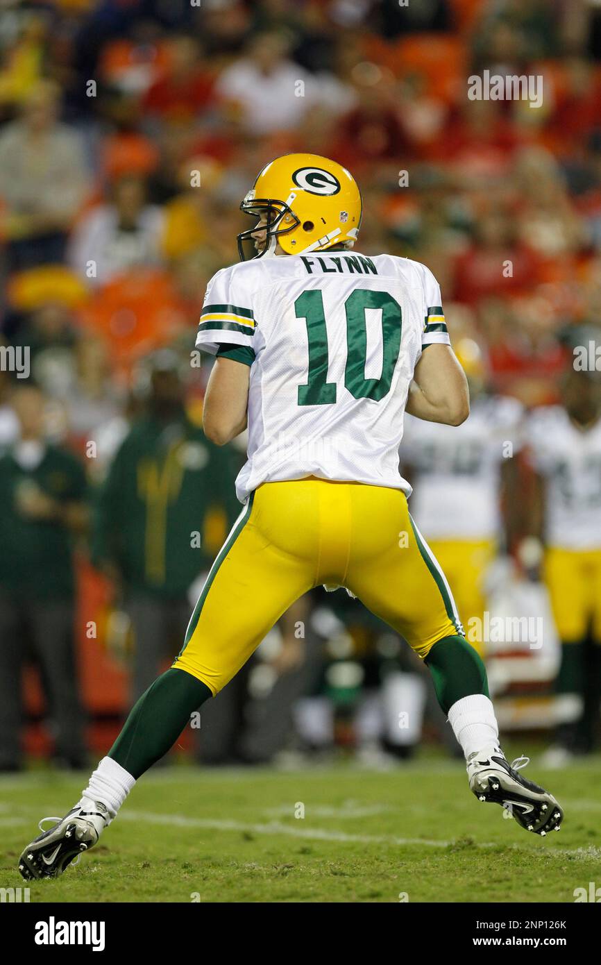 02 September 2010: Packers quarterback Matt Flynn drops back to pass ...