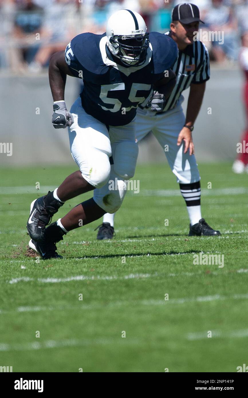 Penn State University Nittany Lions defensive linemen Matthew Rice (55 ...