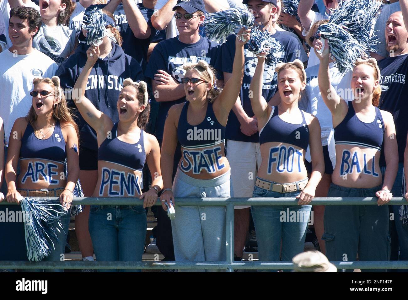 Penn State University Nittany Lions fans during an NCAA football game ...