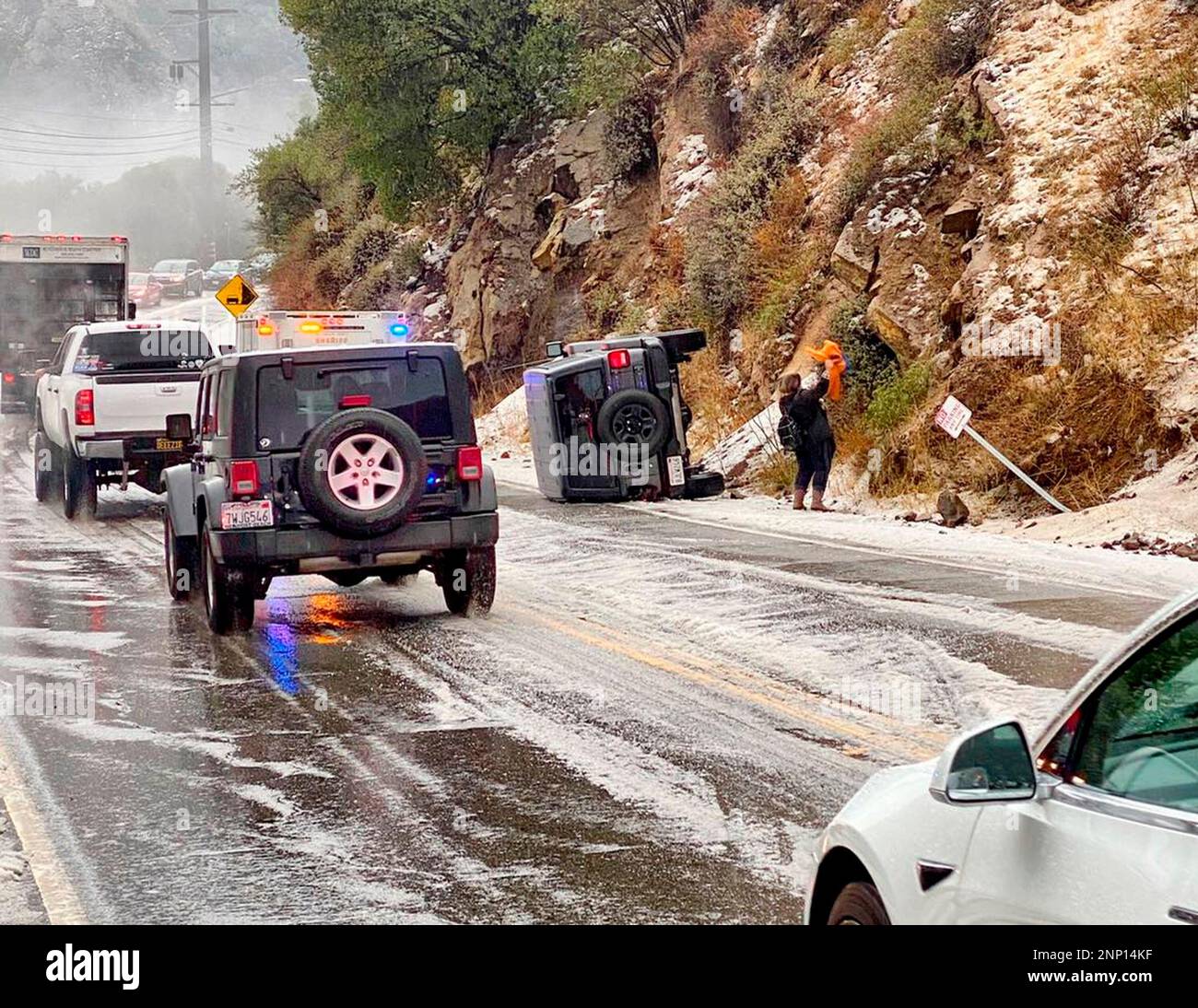 In this Saturday, Jan. 23, 2021, photo provided by the California ...