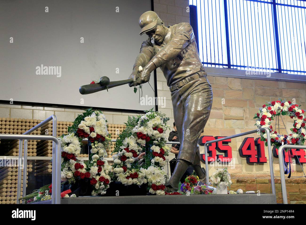 ATLANTA, GA - JANUARY 24: Scenes from the Hank Aaron statue and the ...