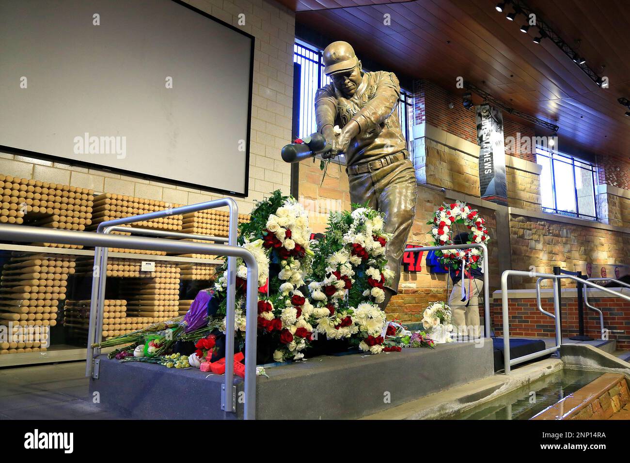 ATLANTA, GA - JANUARY 24: Scenes from the Hank Aaron statue and the ...
