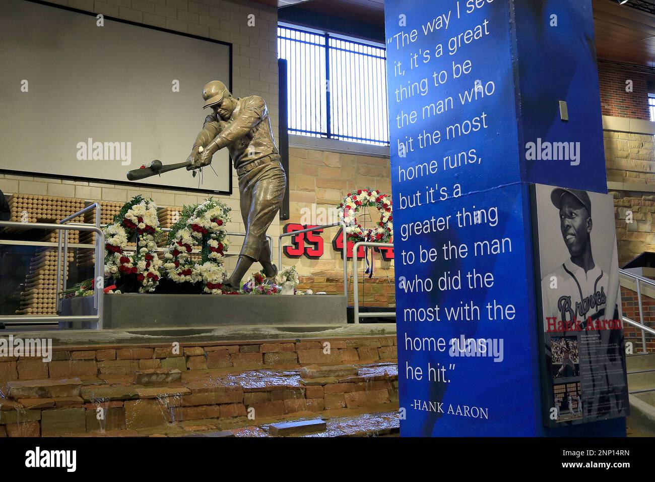 ATLANTA, GA - JANUARY 24: Scenes from the Hank Aaron statue and the ...