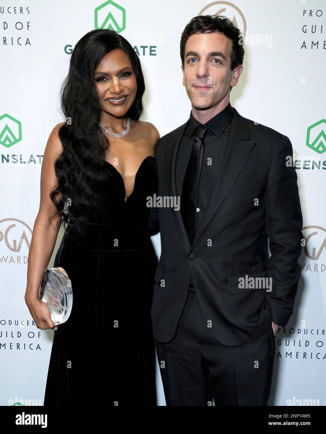 Mindy Kaling, left, and B. J. Novak backstage at the 34th Annual ...