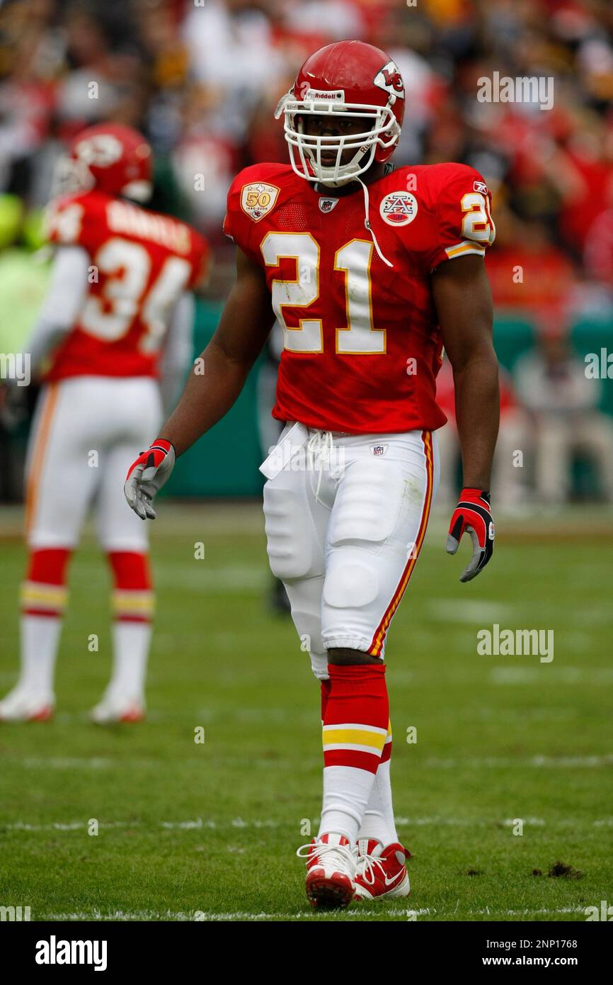 22 November 2009: Chiefs running back Kolby Smith heads off the field ...