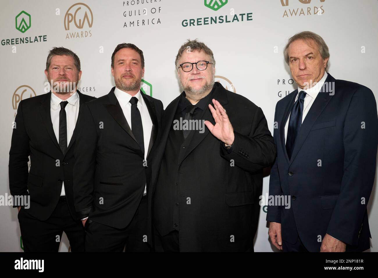 Guest, from left, Alex Bulkley, Guillermo del Toro, and Gary Ungar ...