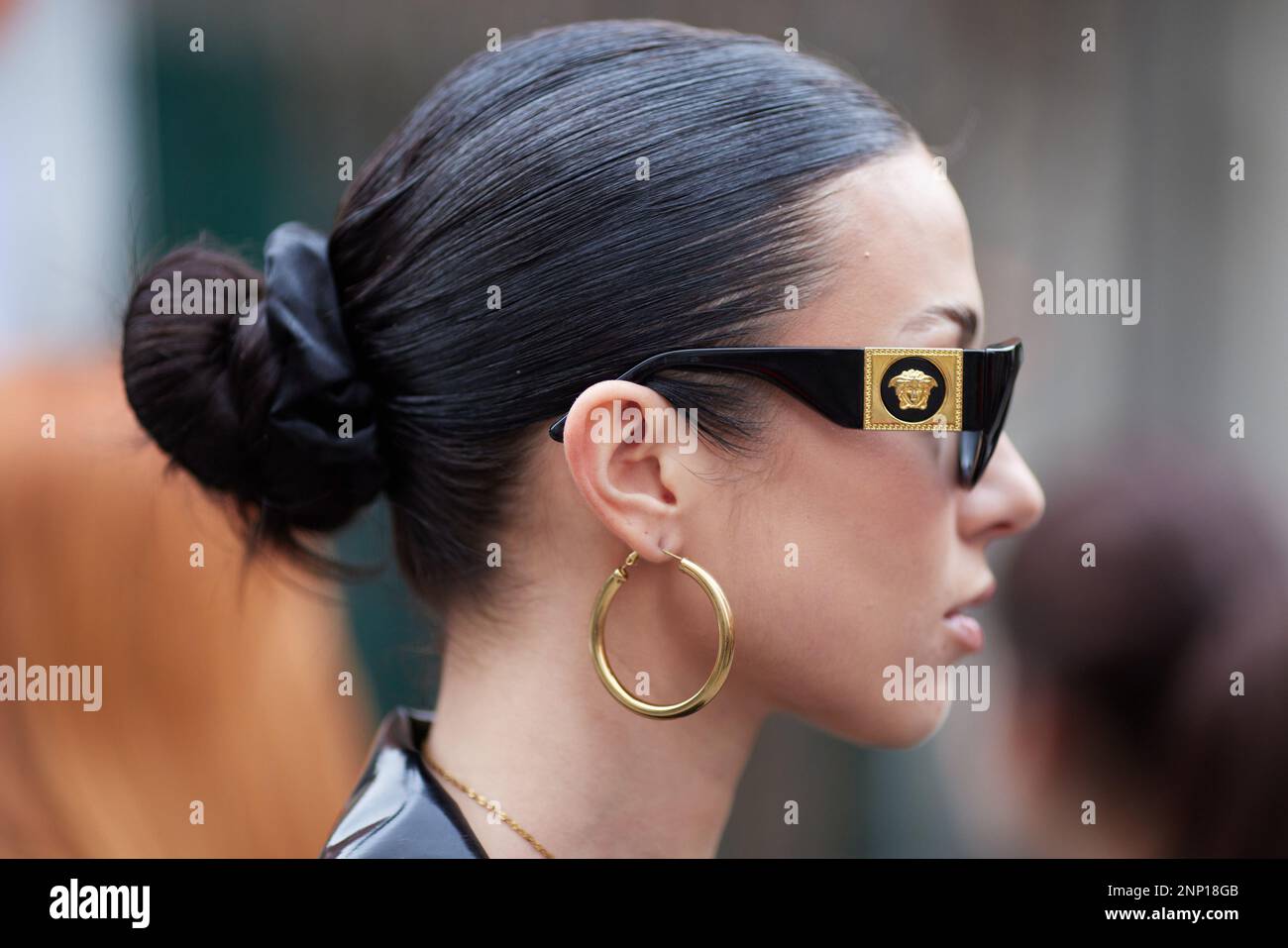 Guest outside Sunnei fashion show during the Milan Fashion Week ...