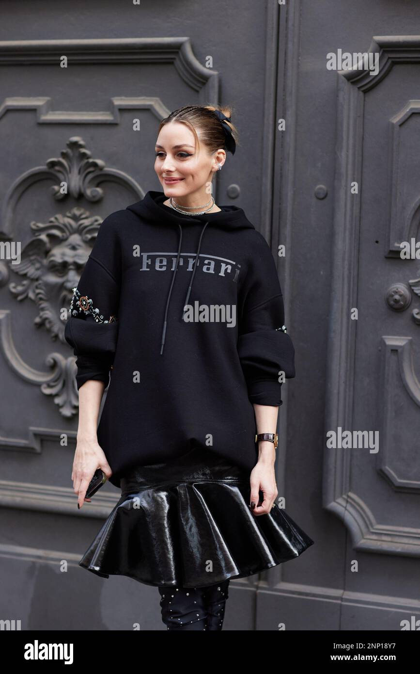 Olivia Palermo outside Ferrari fashion show during the Milan Fashion ...
