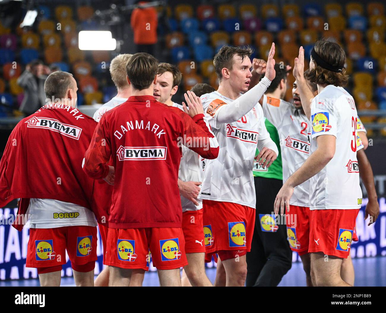 Denmark's players celebrate after the World Handball Championship in ...