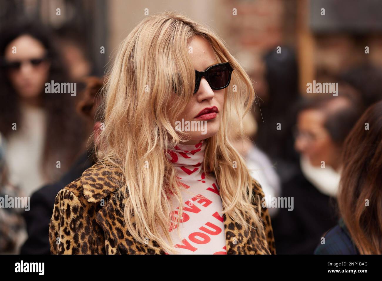 Georgia May Jagger outside Philosophy Di Lorenzo Serafini fashion show ...