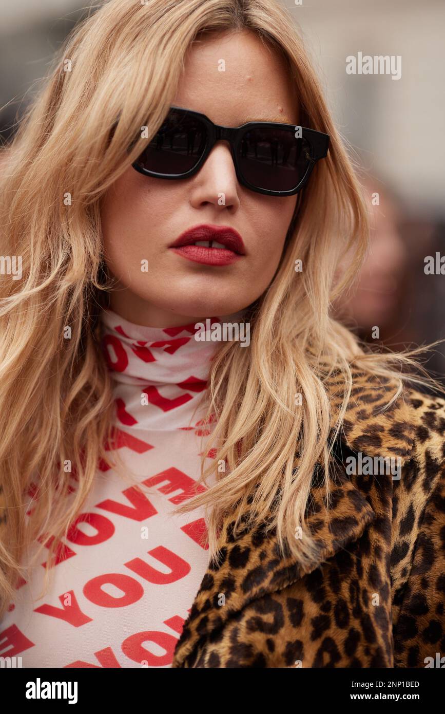 Georgia May Jagger outside Philosophy Di Lorenzo Serafini fashion show ...
