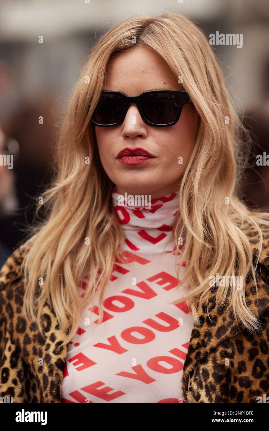 Georgia May Jagger outside Philosophy Di Lorenzo Serafini fashion show ...