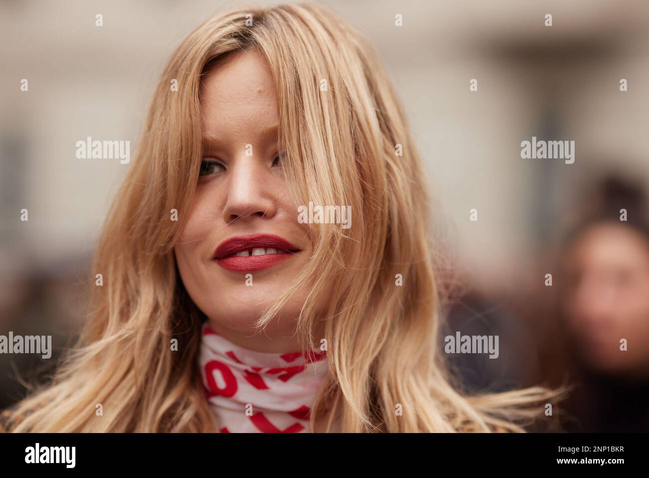 Georgia May Jagger outside Philosophy Di Lorenzo Serafini fashion show ...