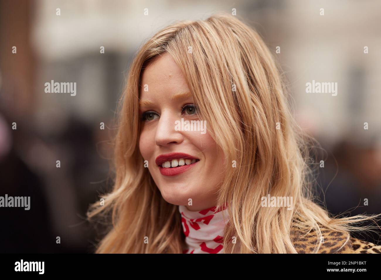 Georgia May Jagger outside Philosophy Di Lorenzo Serafini fashion show ...