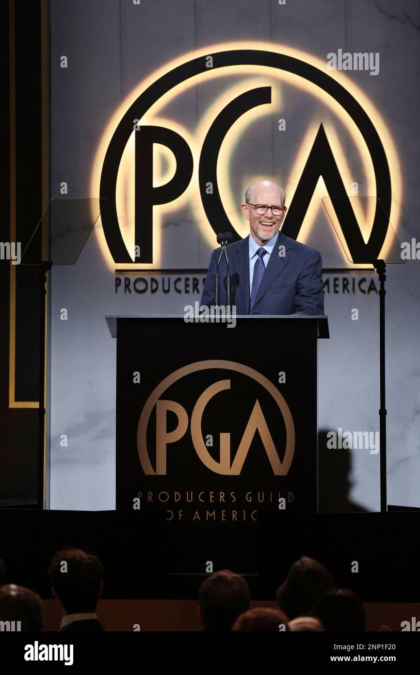 Ron Howard on stage at the 34th Annual Producers Guild Awards at the ...