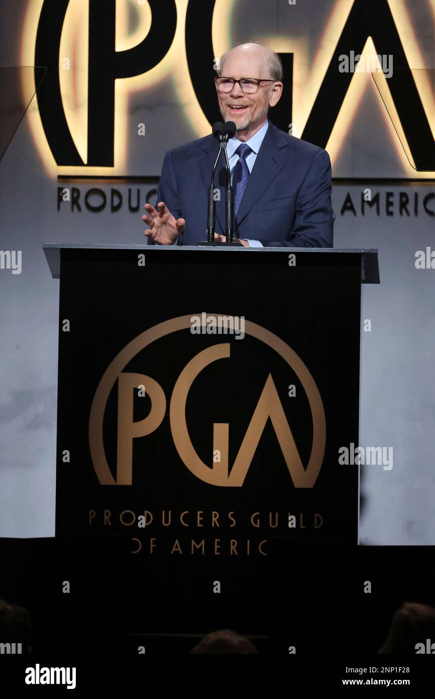Ron Howard on stage at the 34th Annual Producers Guild Awards at the ...