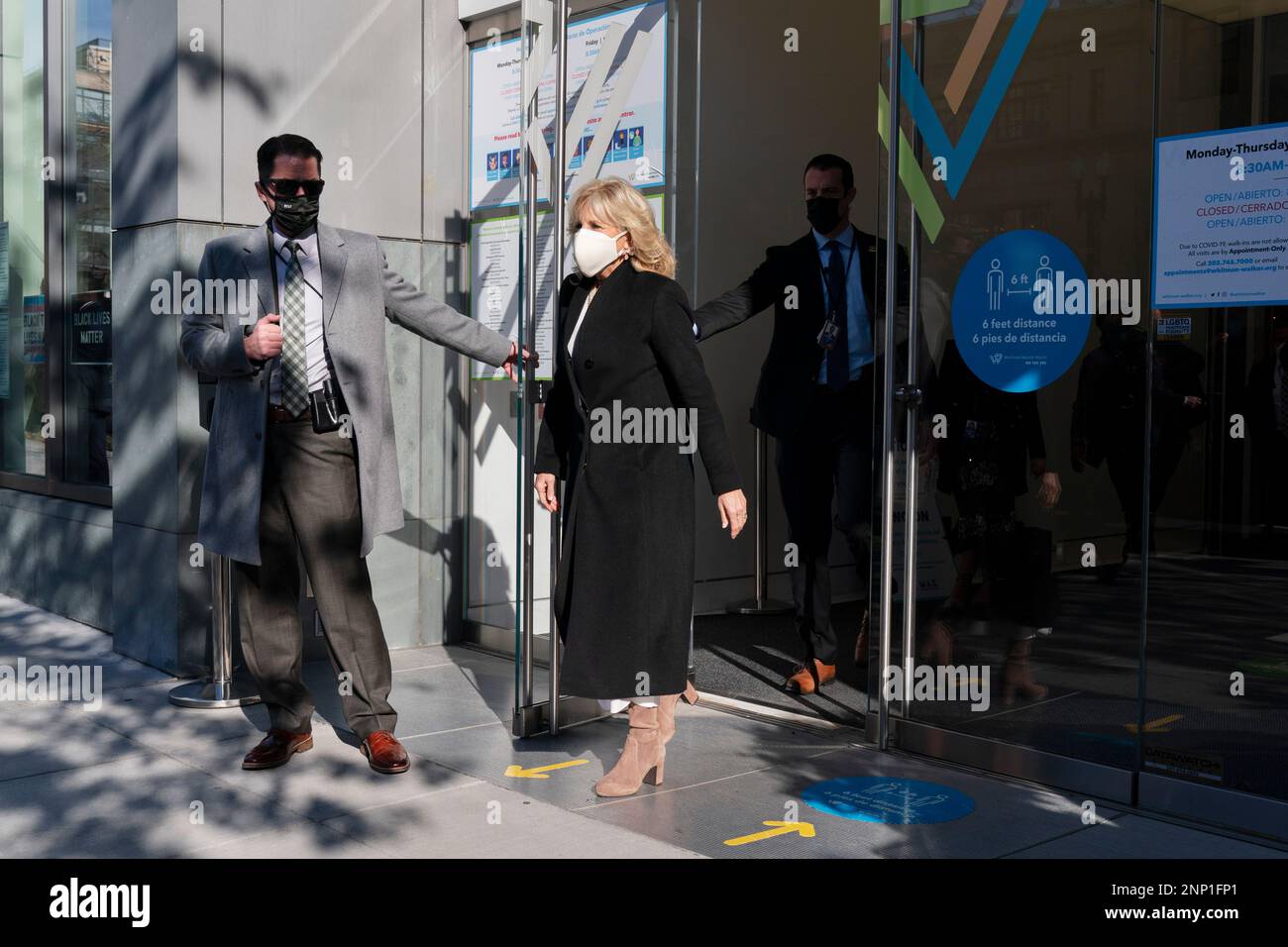 First lady Jill Biden leaves a tour of Whitman-Walker Health, Friday ...