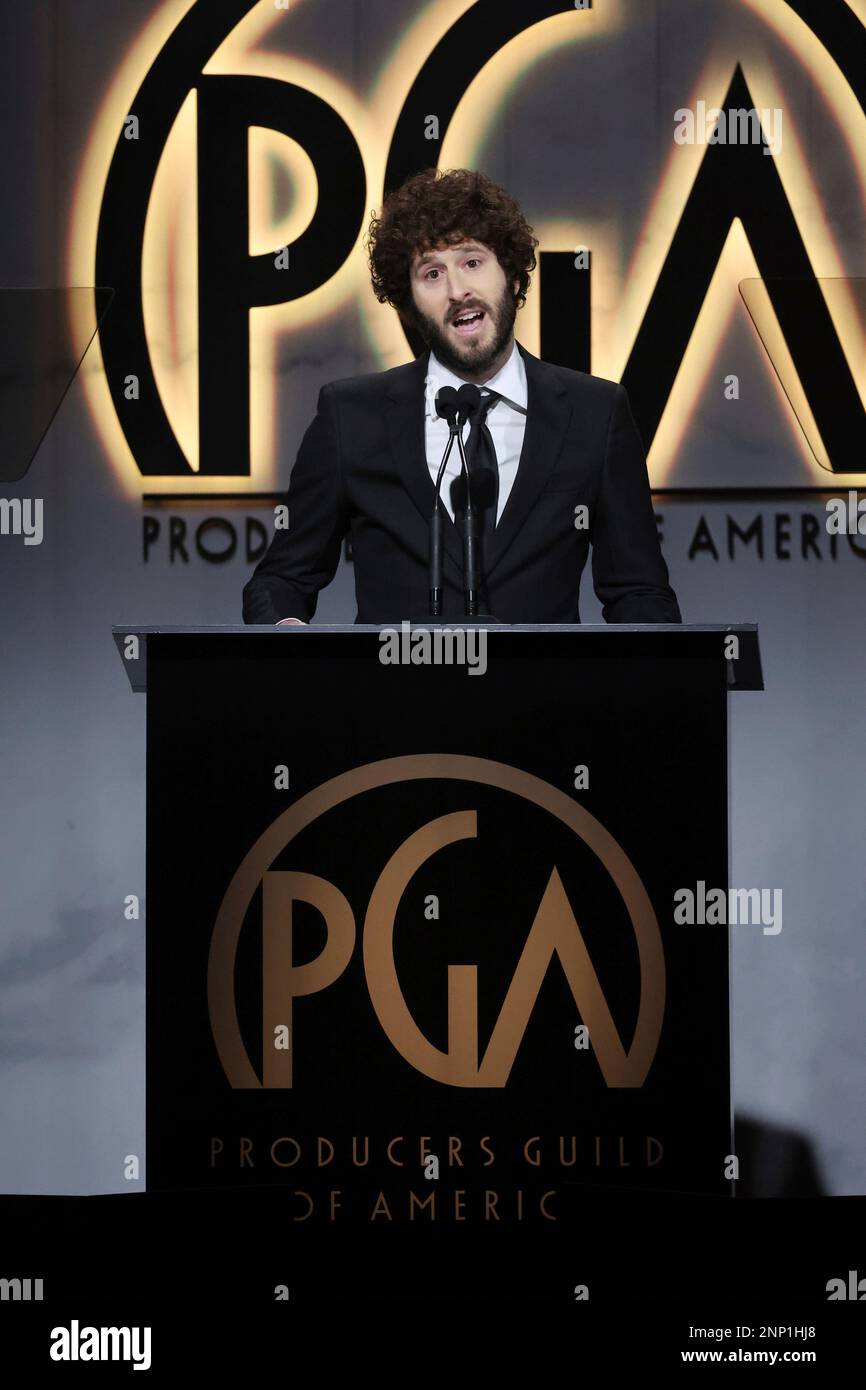 Lil Dicky on stage at the 34th Annual Producers Guild Awards at the ...