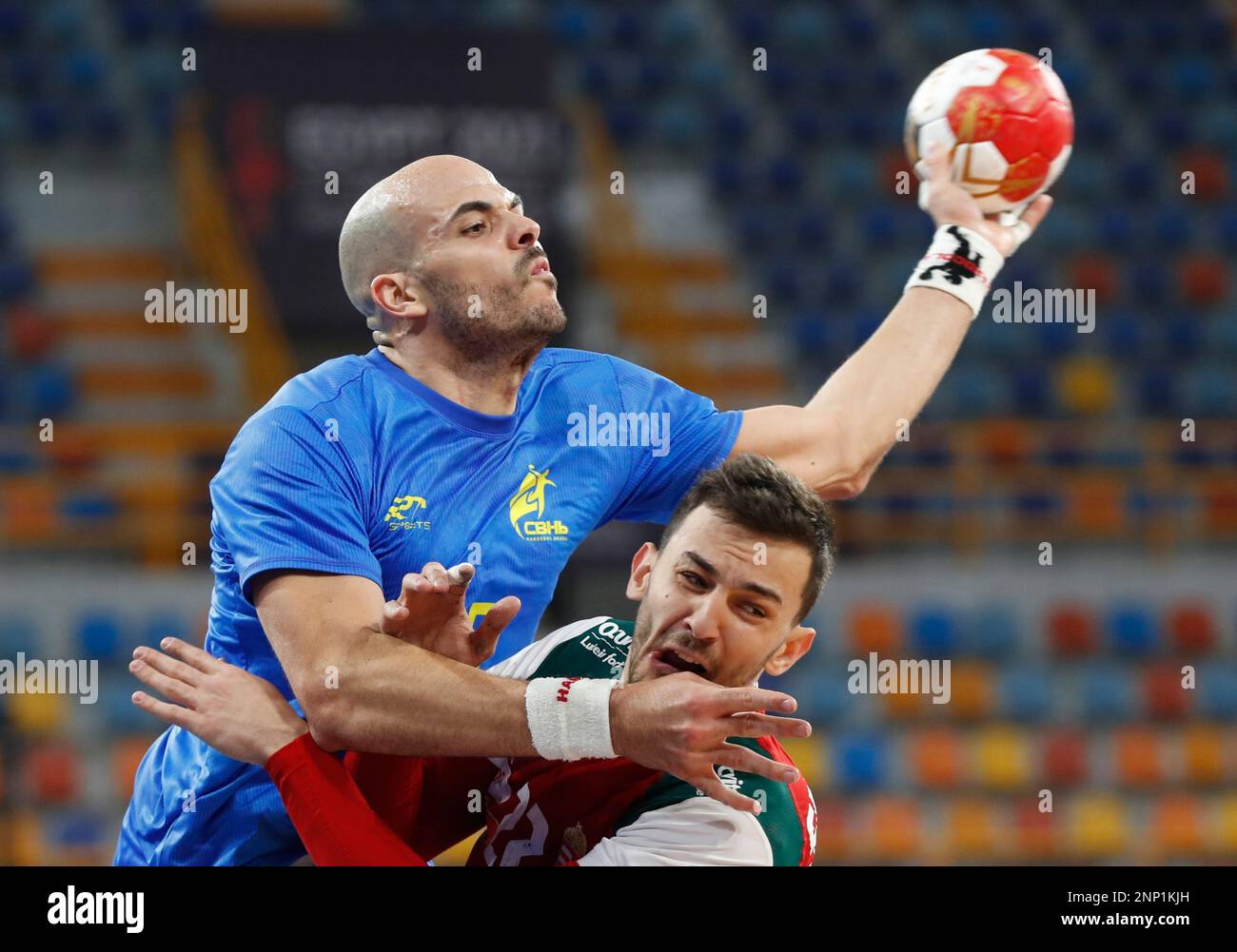 Brazil's Gustavo Rodrigues throws during the World Handball ...