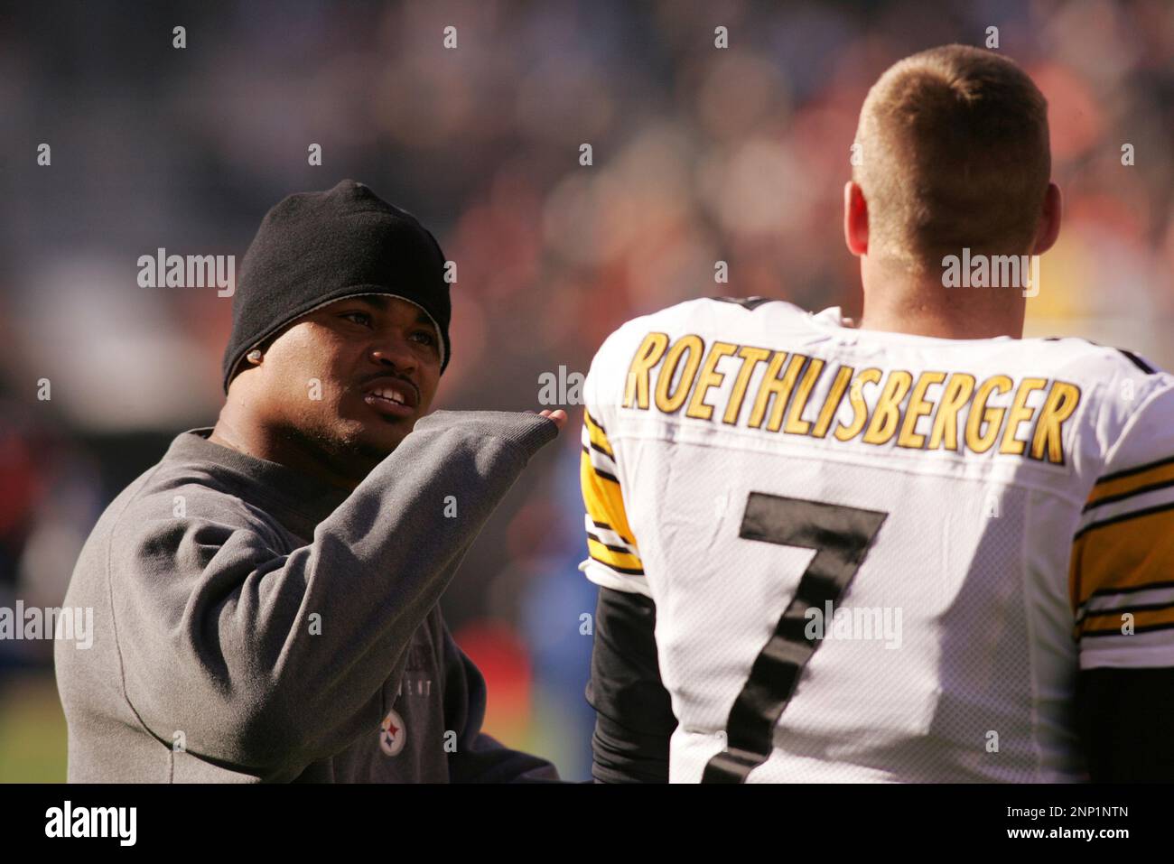 14 NOV 2004. Pittsburgh Steelers Duce Staley (L) and Ben Roethlisberger ...