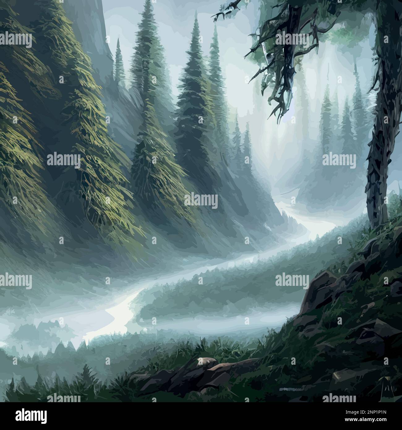 The himalayas mountain grass Stock Vector Images - Alamy