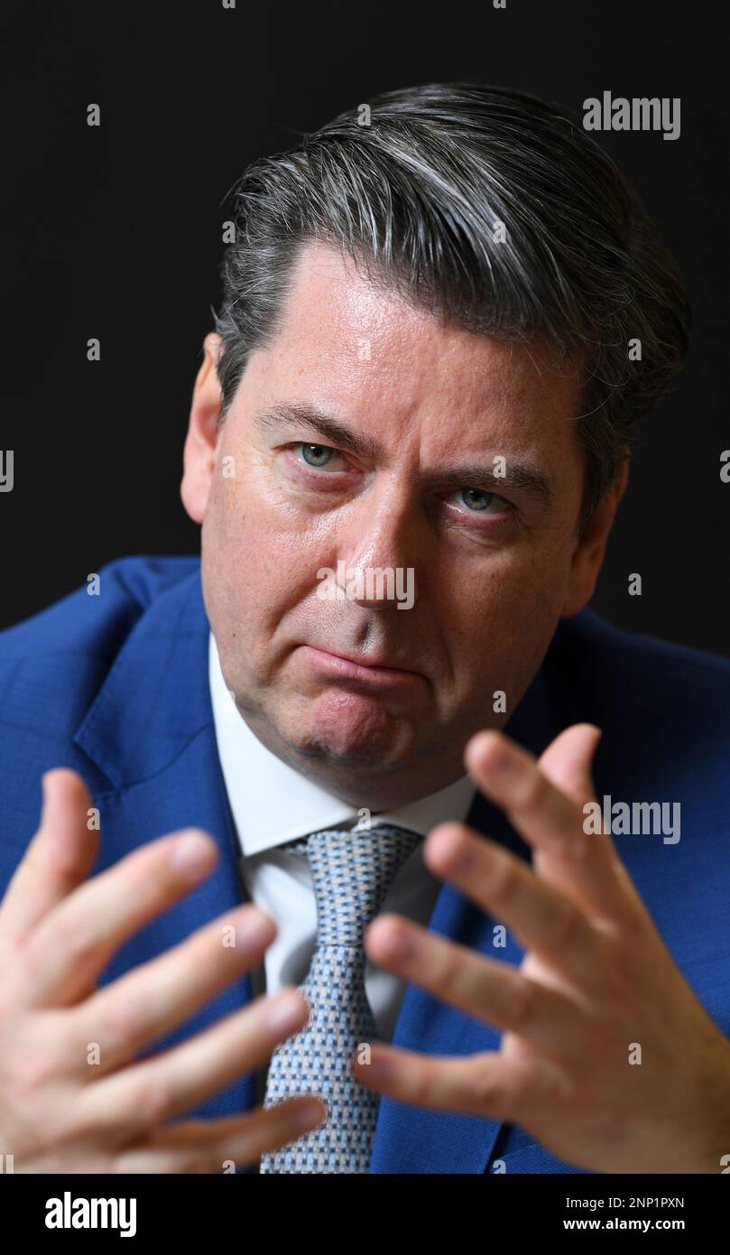 Sebastian Weigle, a German horn player and conductor, speaks during an ...