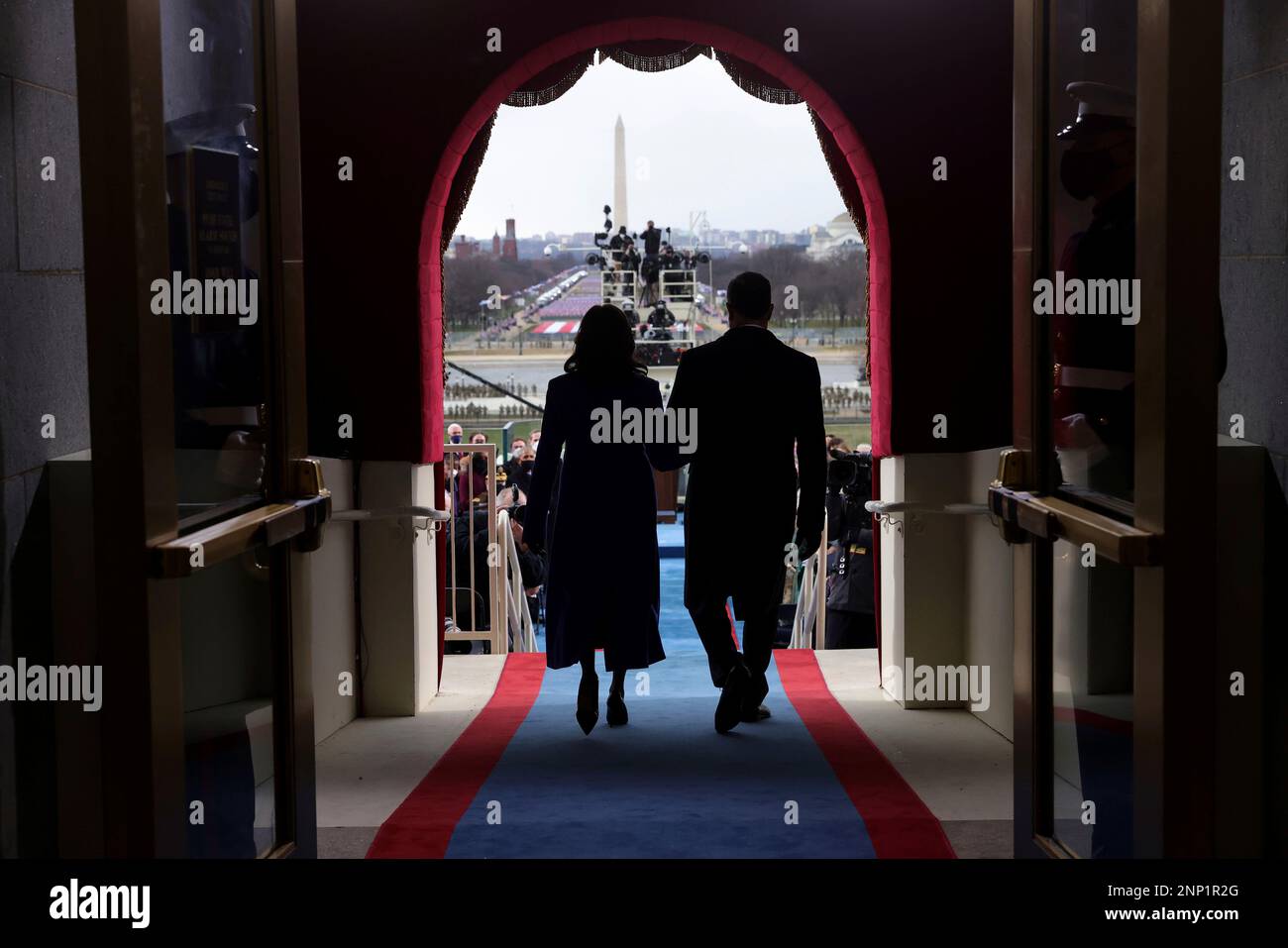 Vice President-elect Kamala Harris and her husband Doug Emhoff arrive ...