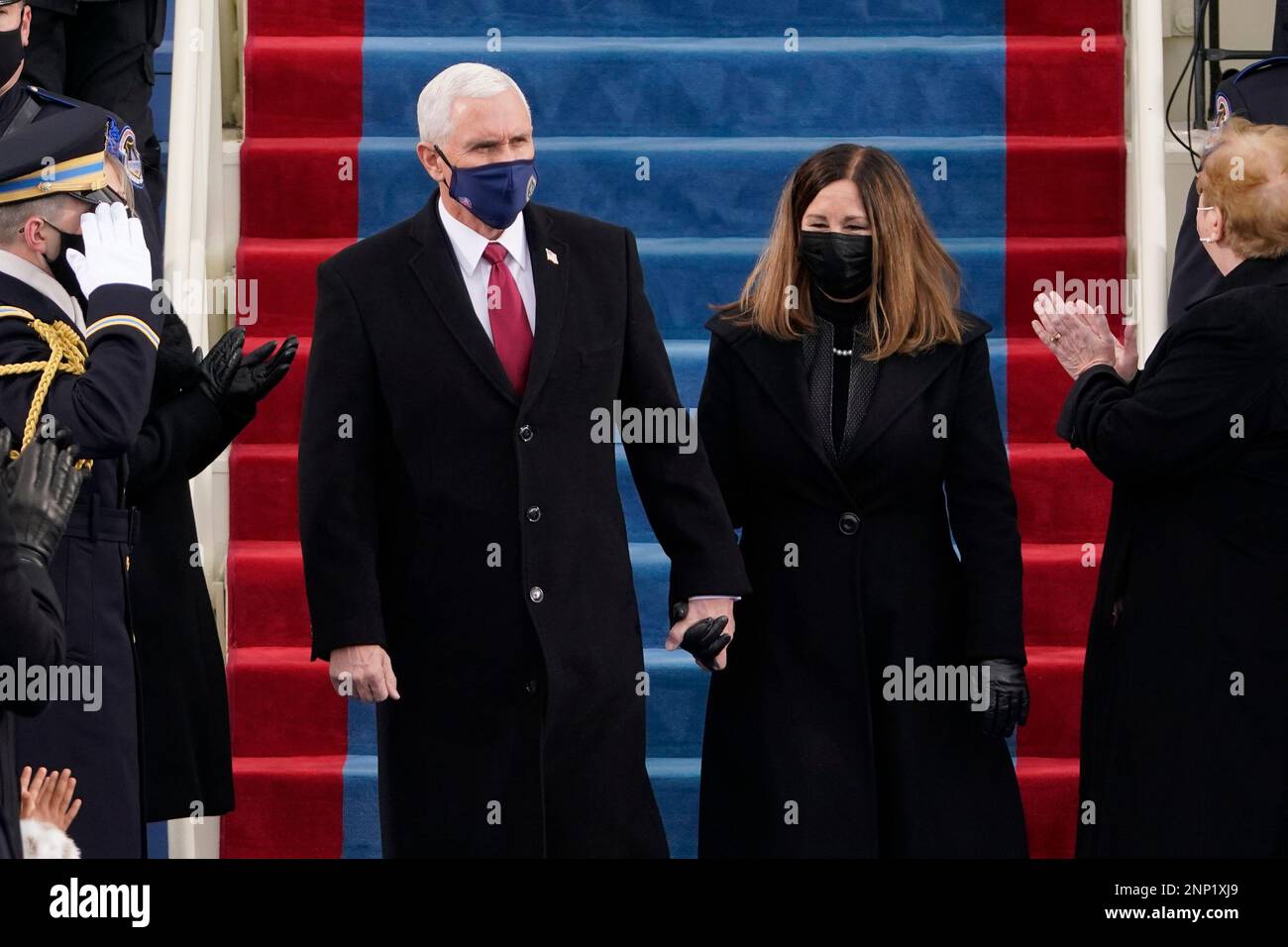 Vice President Mike Pence and his wife Karen, arrive for the 59th ...
