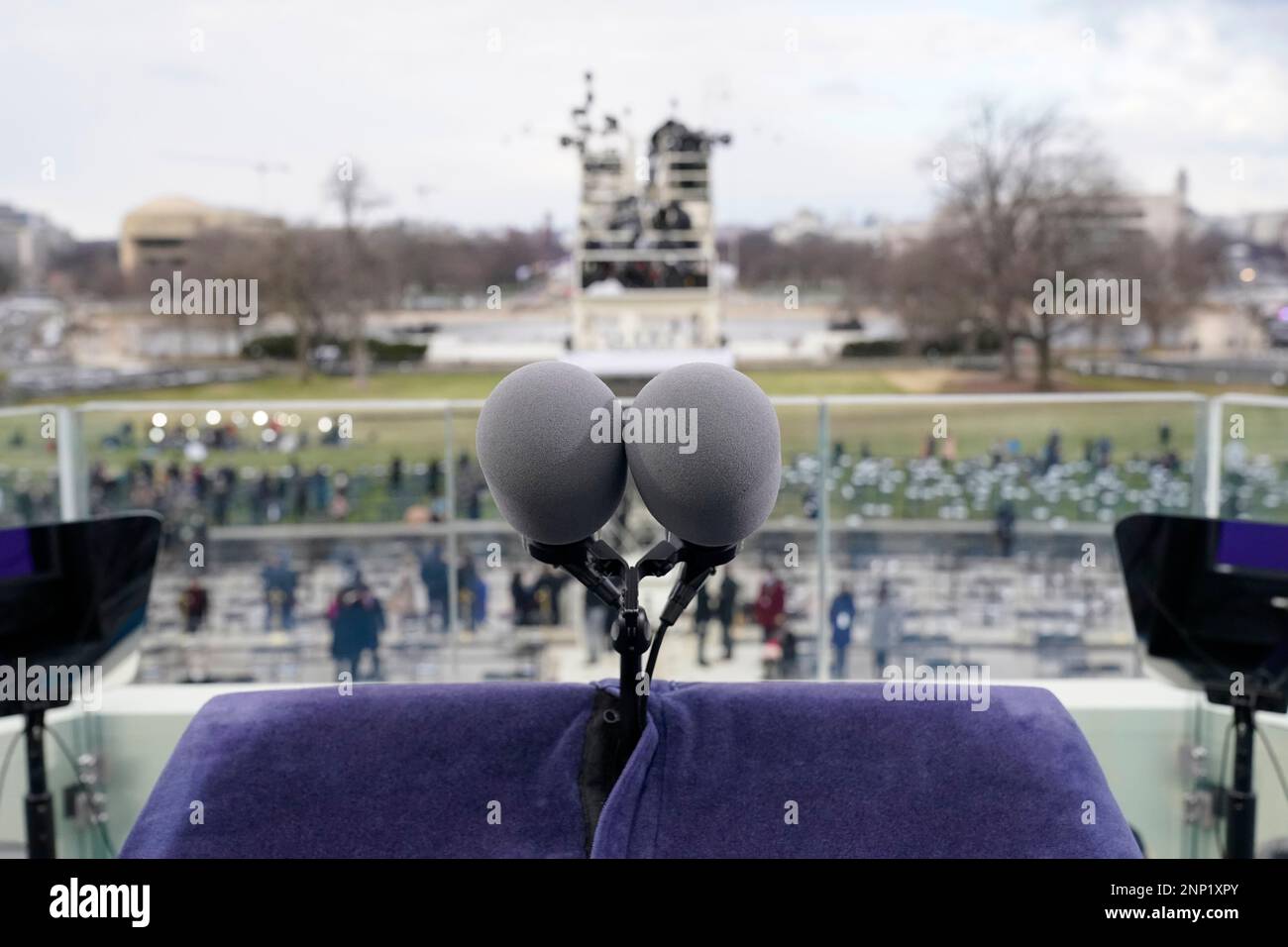 The view from the podium where Joe Biden will speak after being sworn ...